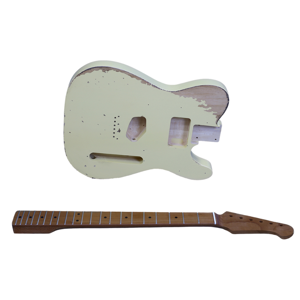 DIY Relic TL Style Cream Guitar Kit | BlackBeard – BlackBeard DIY Guitars