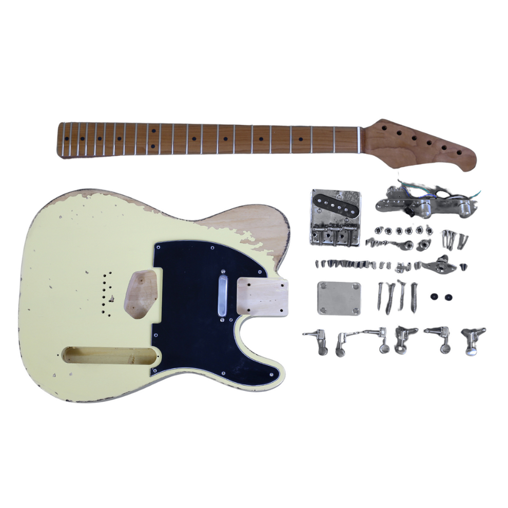 DIY Relic TL Style Cream Guitar Kit | BlackBeard – BlackBeard DIY Guitars