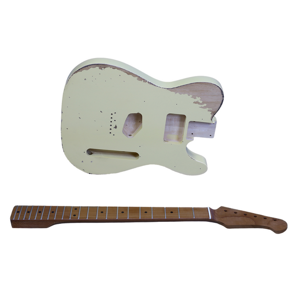 DIY Relic TL Style Cream Guitar Kit | BlackBeard – BlackBeard DIY Guitars