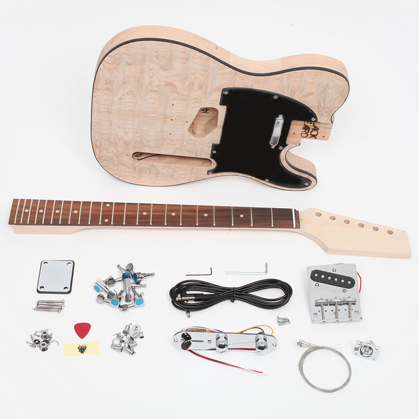 Telecaster One Electric DIY Guitar Kit With All Hardware – BlackBeard ...
