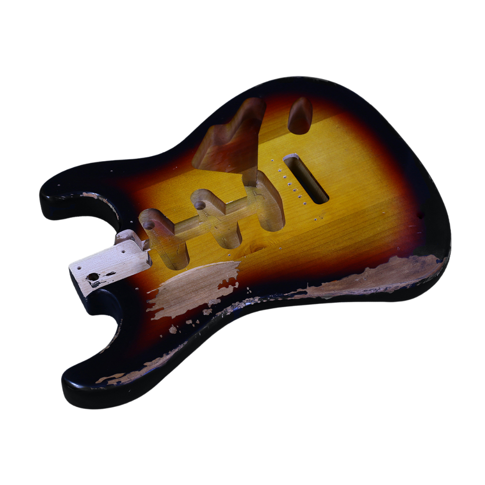 DIY Relic ST Style Tobacco Guitar Kit | BlackBeard – BlackBeard DIY Guitars